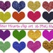 Glitter Hearts Clipart Set: glitter CLIP Art Wedding Clipart Glitter ...