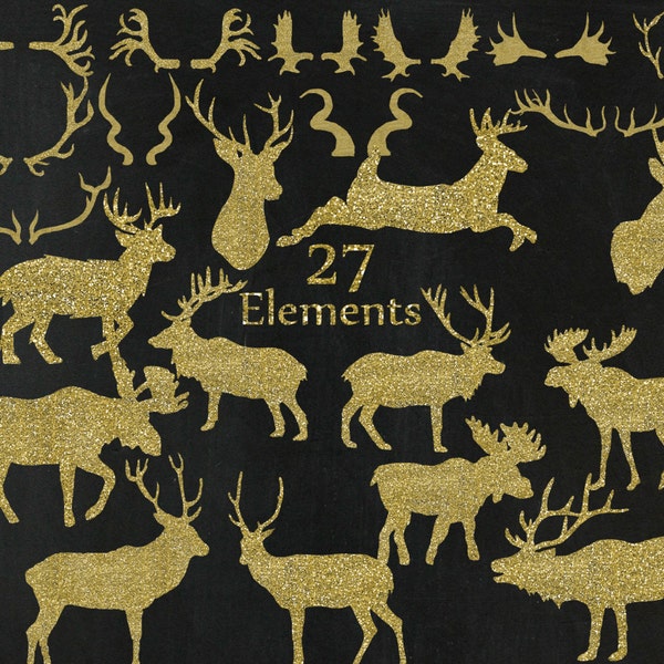 Antler Clip Art - Etsy UK