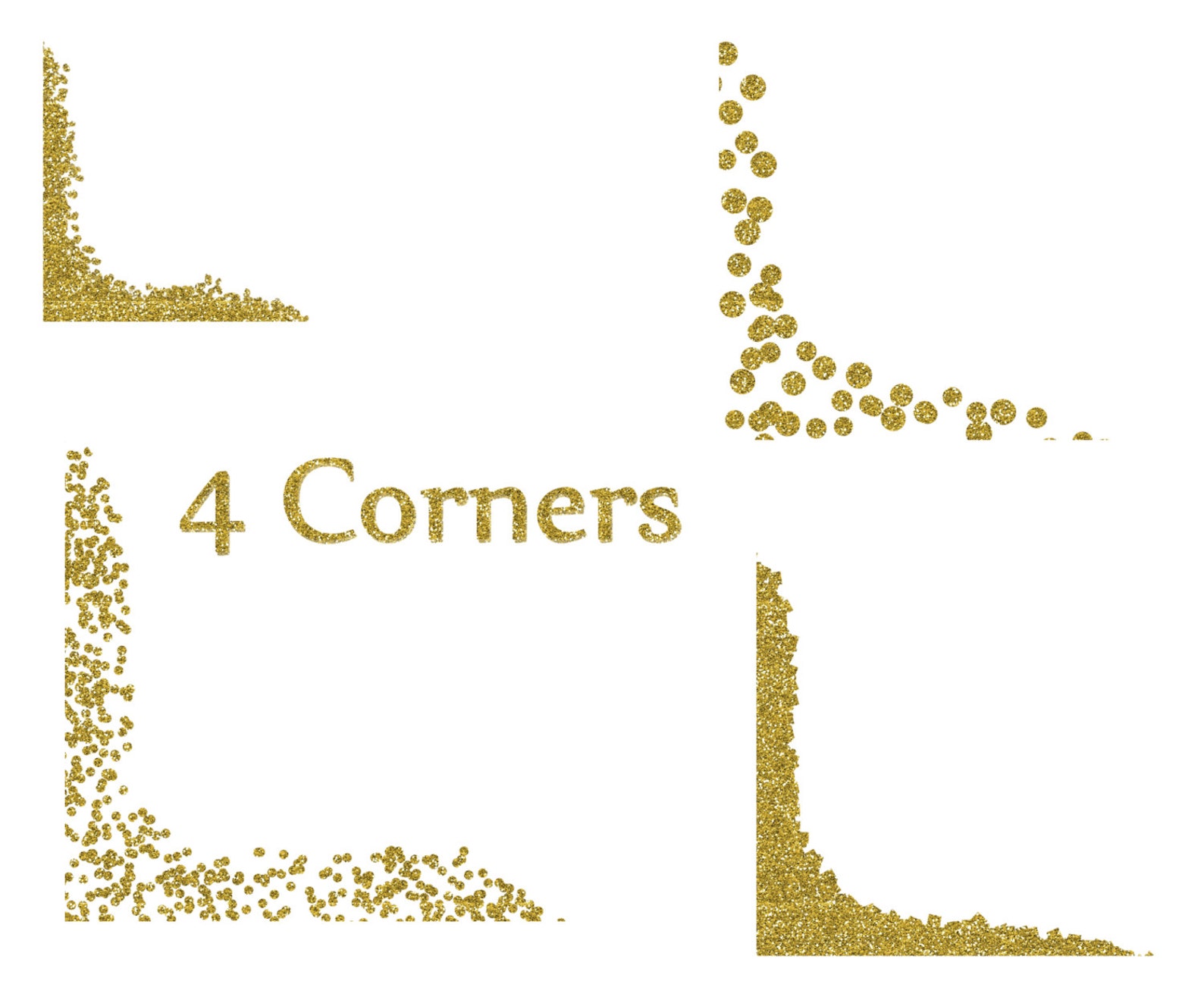 Gold Confetti Frames: gold Frames Gold Glitter - Etsy