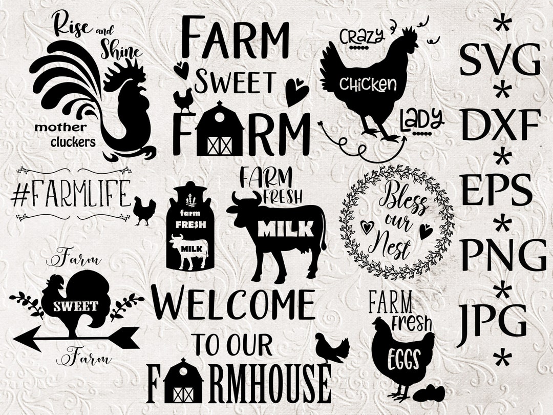 Bundle Farm Svg,farm Bundle Svg,farm Svg,farmhouse Svg,farm House Svg ...