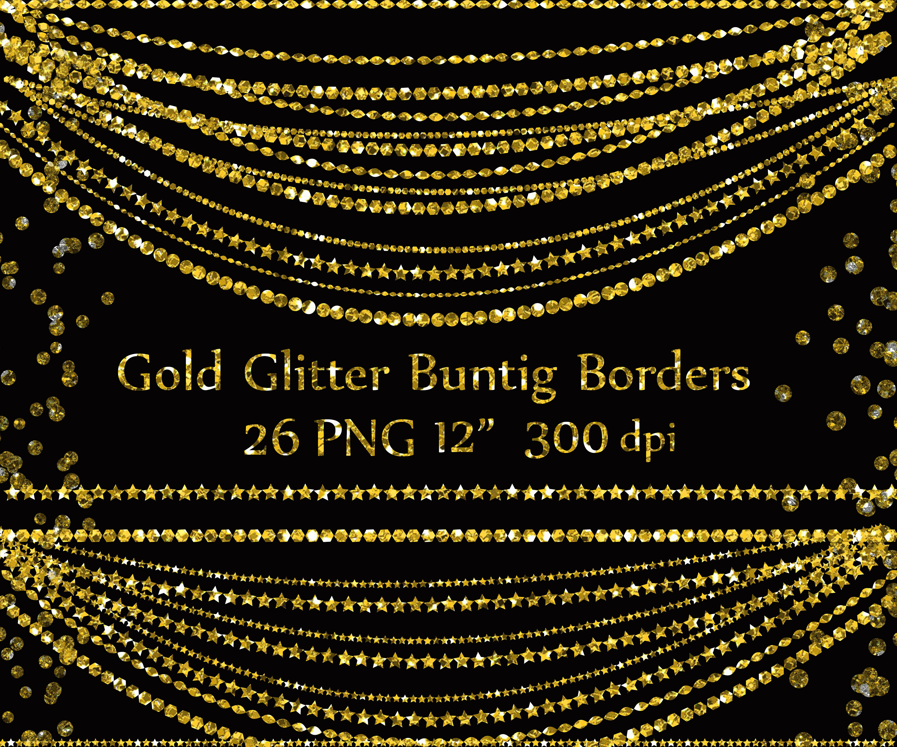 Gold Sparkle Border