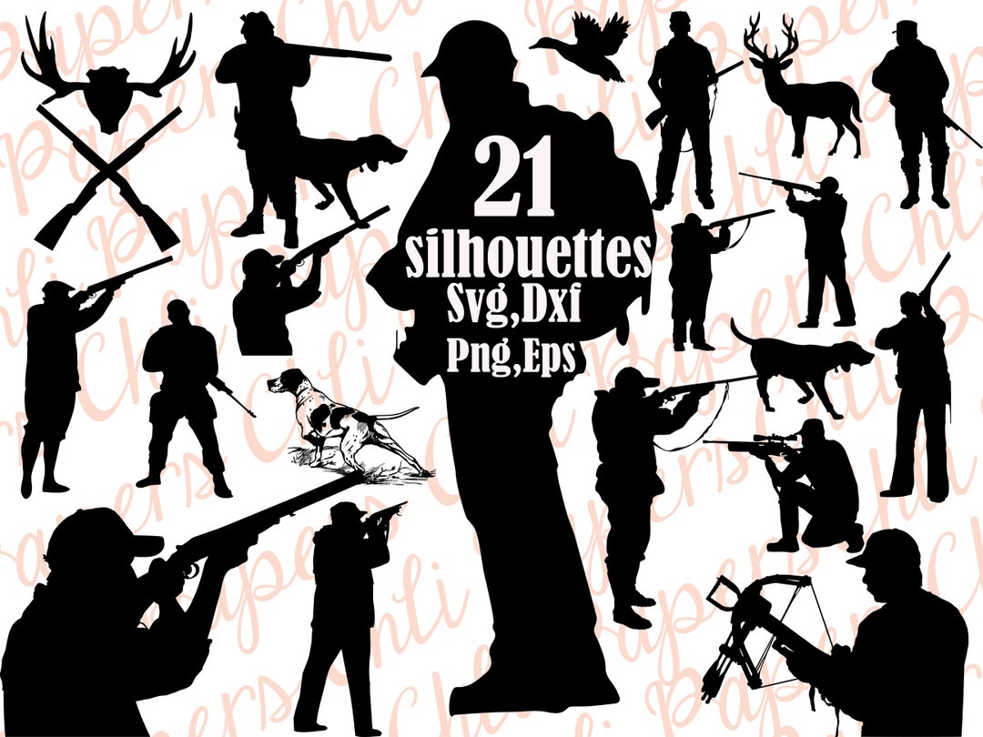 Hunting Silhouettes Svg: "hunting Clipart" Hunter Svg,hunter Cut Files ...
