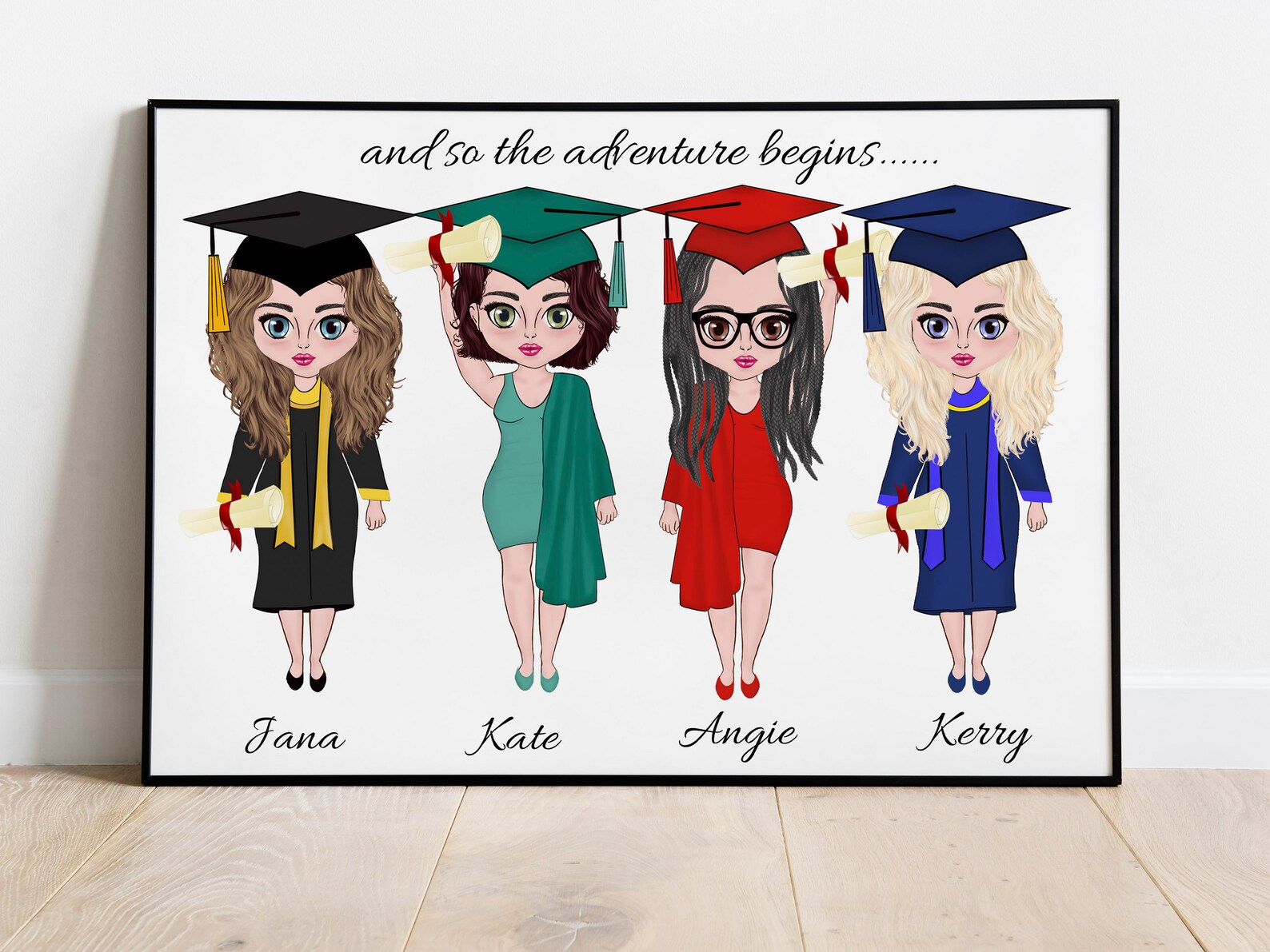 Graduation Girlschibi Graduationchibi Girlsgraduation - Etsy