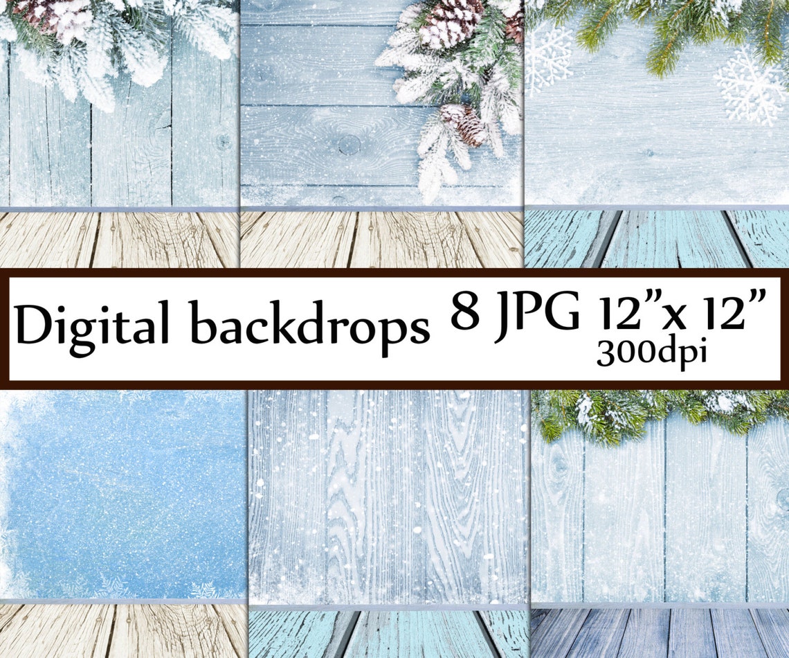 Christmas Digital Backdrop: digital Backdrop - Etsy