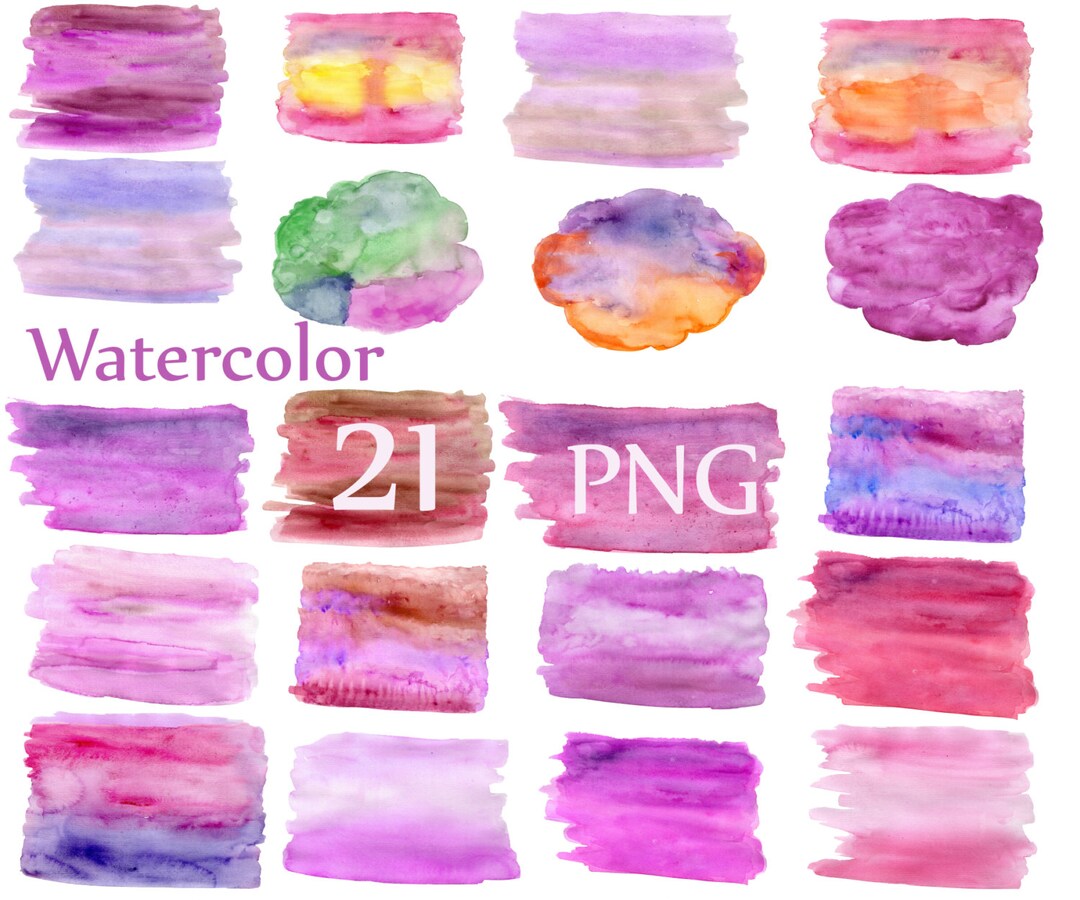 Watercolor Strokes Clipart: watercolor Washes Watercolor Background ...