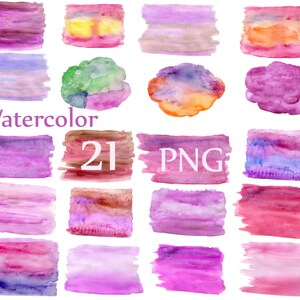 Watercolor Strokes Clipart: watercolor Washes Watercolor Background ...