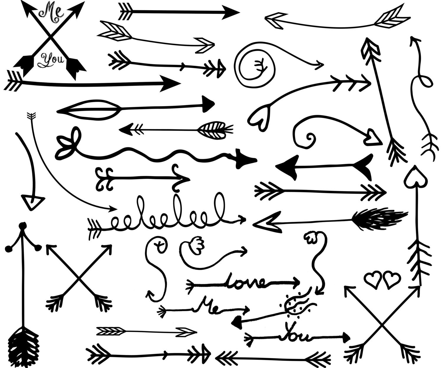 White Arrow Clip Art Transparent Background