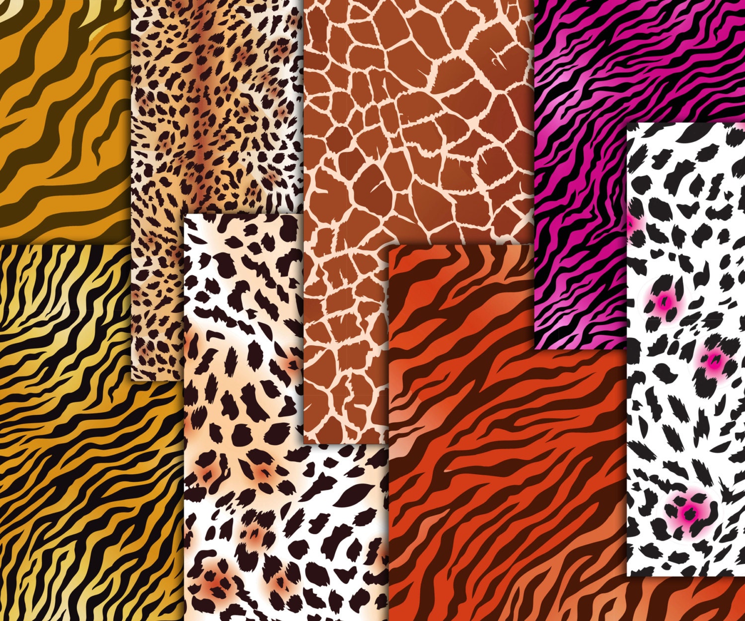 Animal Print Digital Paper: animal PRINT Paper | Etsy