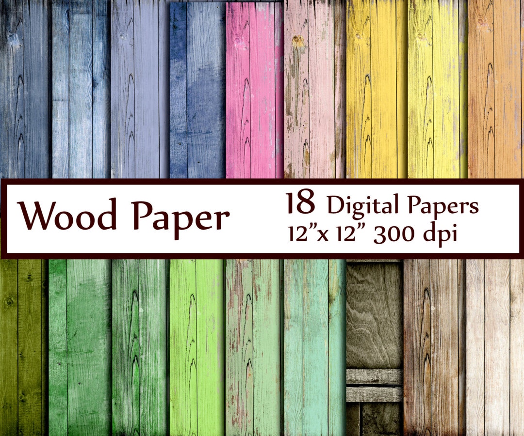 Wood Digital Paper: "wood Paper" Wood Backdrop Painted Wood Texture ...
