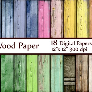 Wood Digital Paper: "wood Paper" Wood Backdrop Painted Wood Texture ...