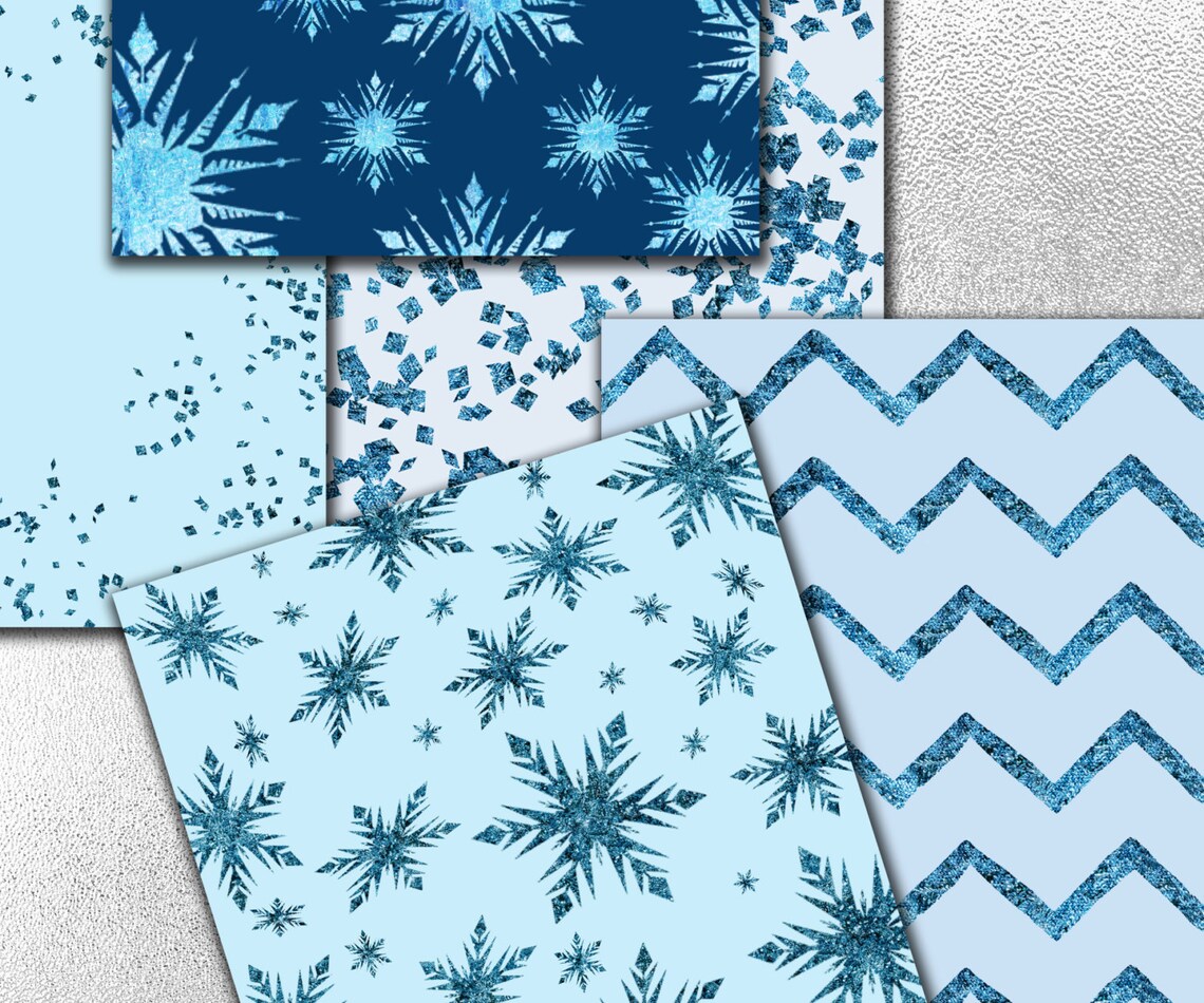 Winter Digital Paper: frozen DIGITAL Paper Frozen | Etsy