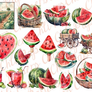 Watermelons Clipart,watercolor Watermelon,summer Fruit Png,watermelon ...