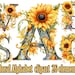 Sunflower Alphabet Clipart,floral Letters Png,sunflower Monogram Png ...