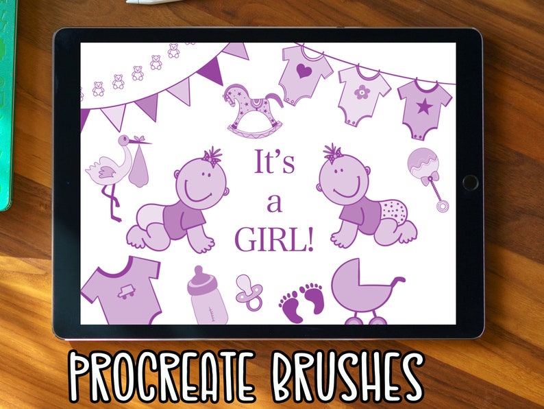 Procreate Baby Shower Brushes: stamp Brush Ipad - Etsy