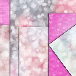 Bokeh Digital Paper:bokeh Paper Pink Bokeh Paper Pink Party Decor Bokeh ...