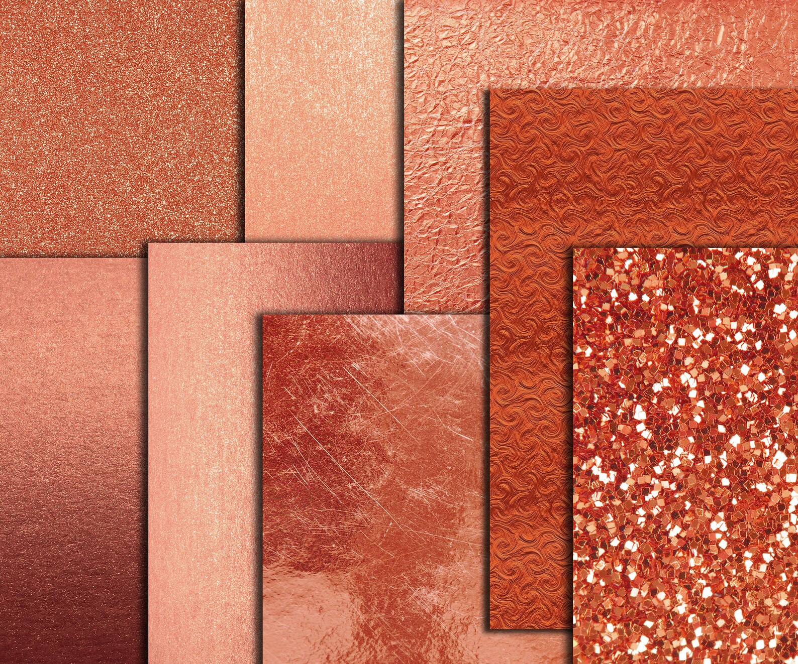 Rose Gold Foil Glitter Papers: rose GOLD Paper | Etsy