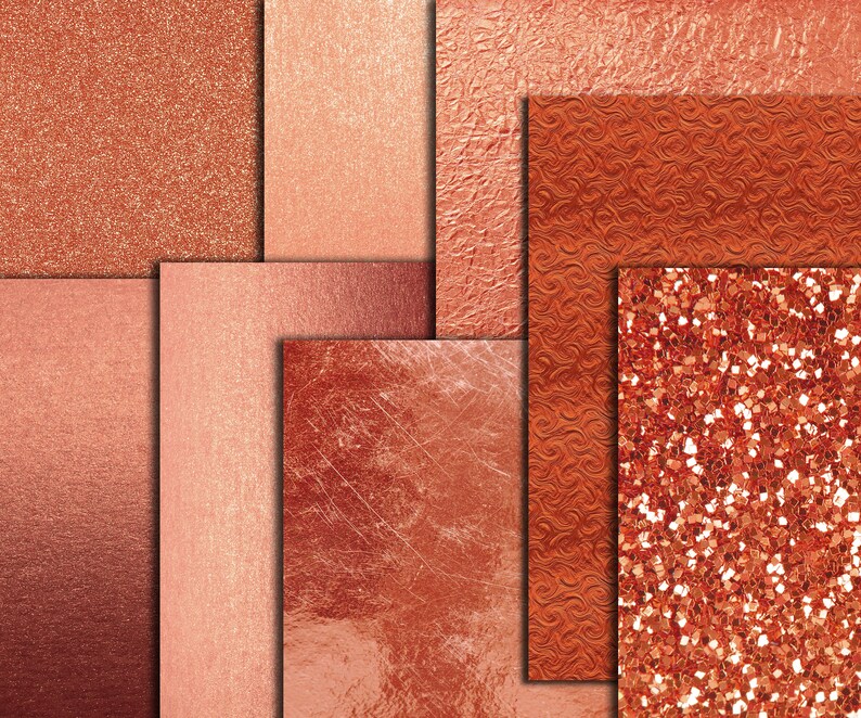 Rose Gold Foil Glitter Papers: rose GOLD Paper | Etsy