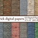 Brick Digital Paper: "brick Textures" Digital Brick Wall Brick Wall ...
