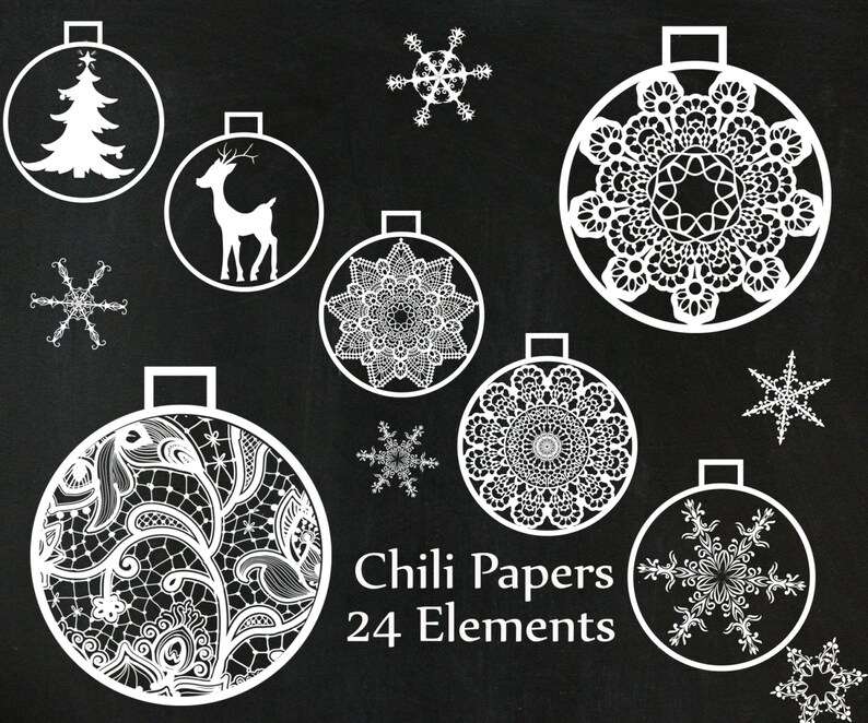 Chalkboard Christmas Clipart: CHRISTMAS CLIP ART | Etsy