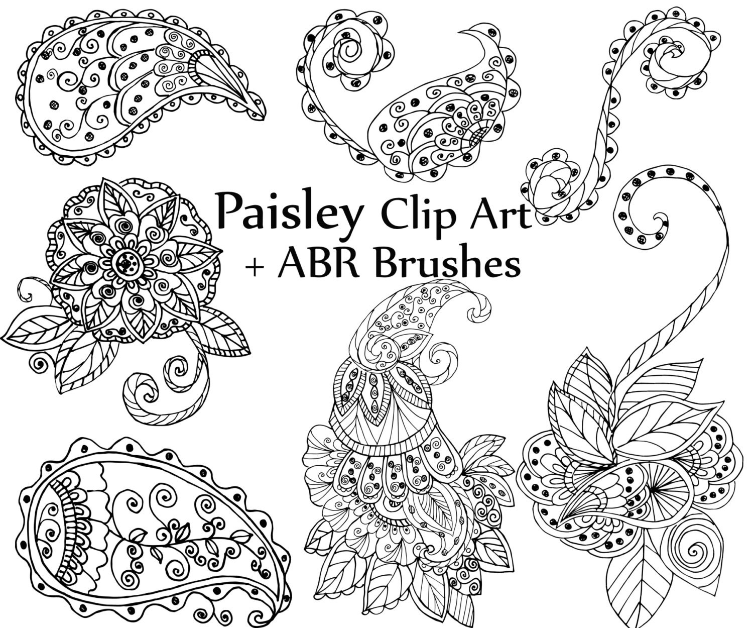 Western Paisley Clip Art