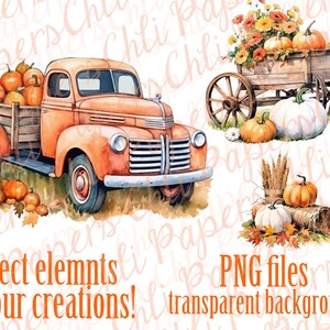 Pumpkin Clipart,pumpkin Truck Png,autumn Harvest Png,thanksgiving ...