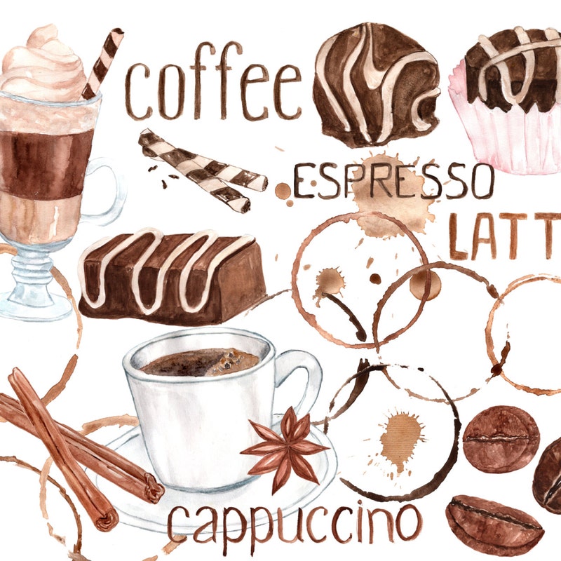 Coffee Beans Clipart - Etsy