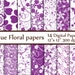 Purple Floral Digital Paper: floral Paper | Etsy