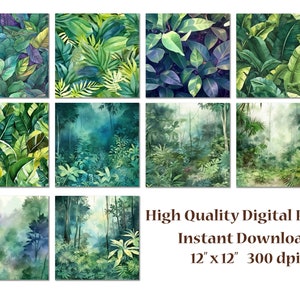 Jungle Digital Papers,rainforest Digital Paper,tropical Digital Paper ...