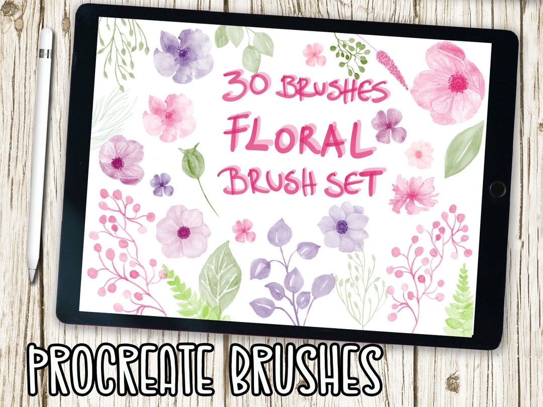 Procreate Watercolor Brushes: "floral Brushes" Botanical Brush ...