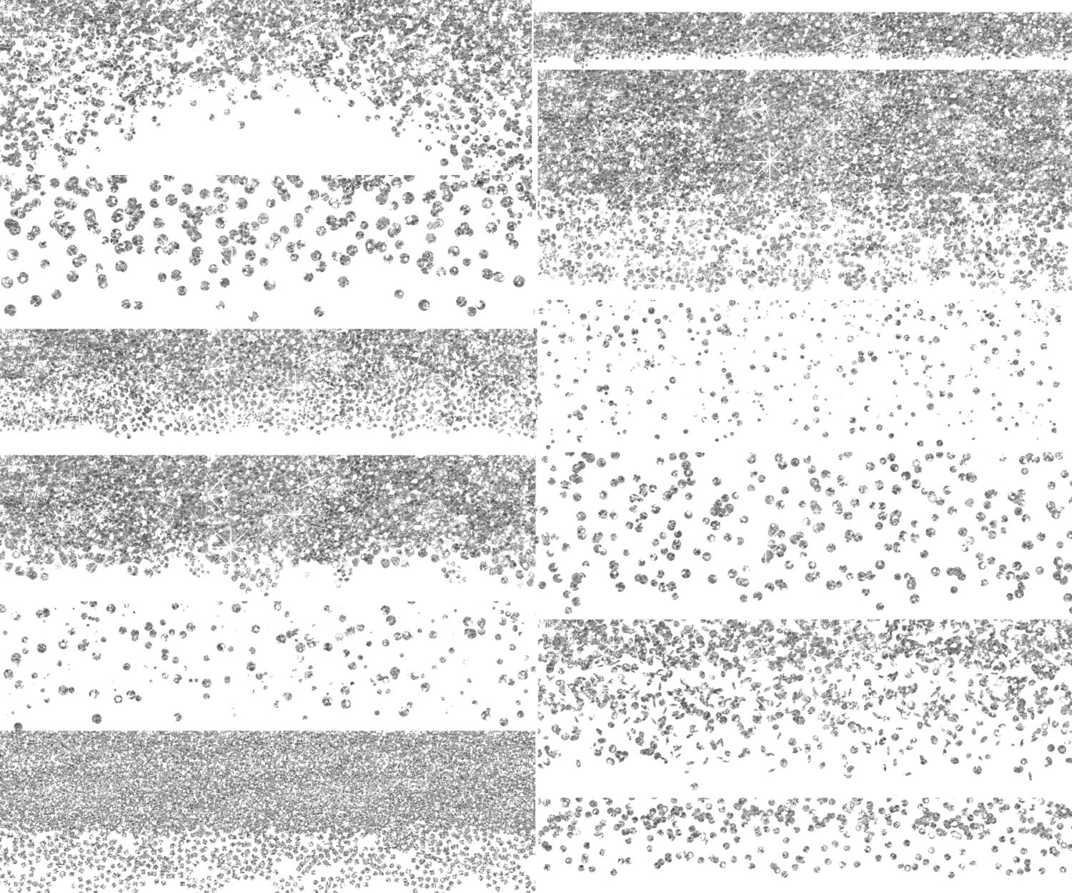 Silver Confetti Borders: "glitter CONFETTI Clipart" Glitter Confetti ...