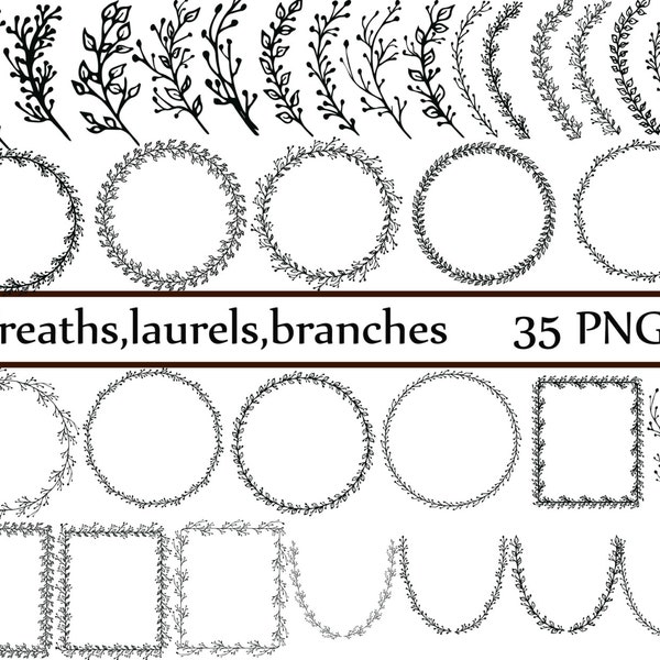 Laurel Clipart - Etsy