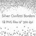 Silver Confetti Borders: glitter CONFETTI Clipart Glitter Confetti Clip ...