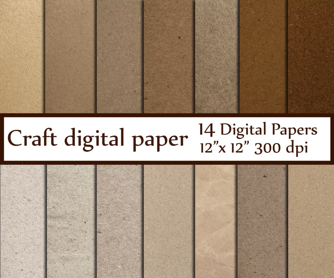 Kraft Digital Paper: "craft Papers" Scrapbooking Craft Digital Papers ...
