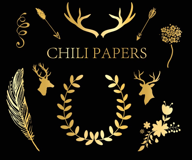 Gold Wedding Clipart:wedding CLIP Art Gold Clip | Etsy