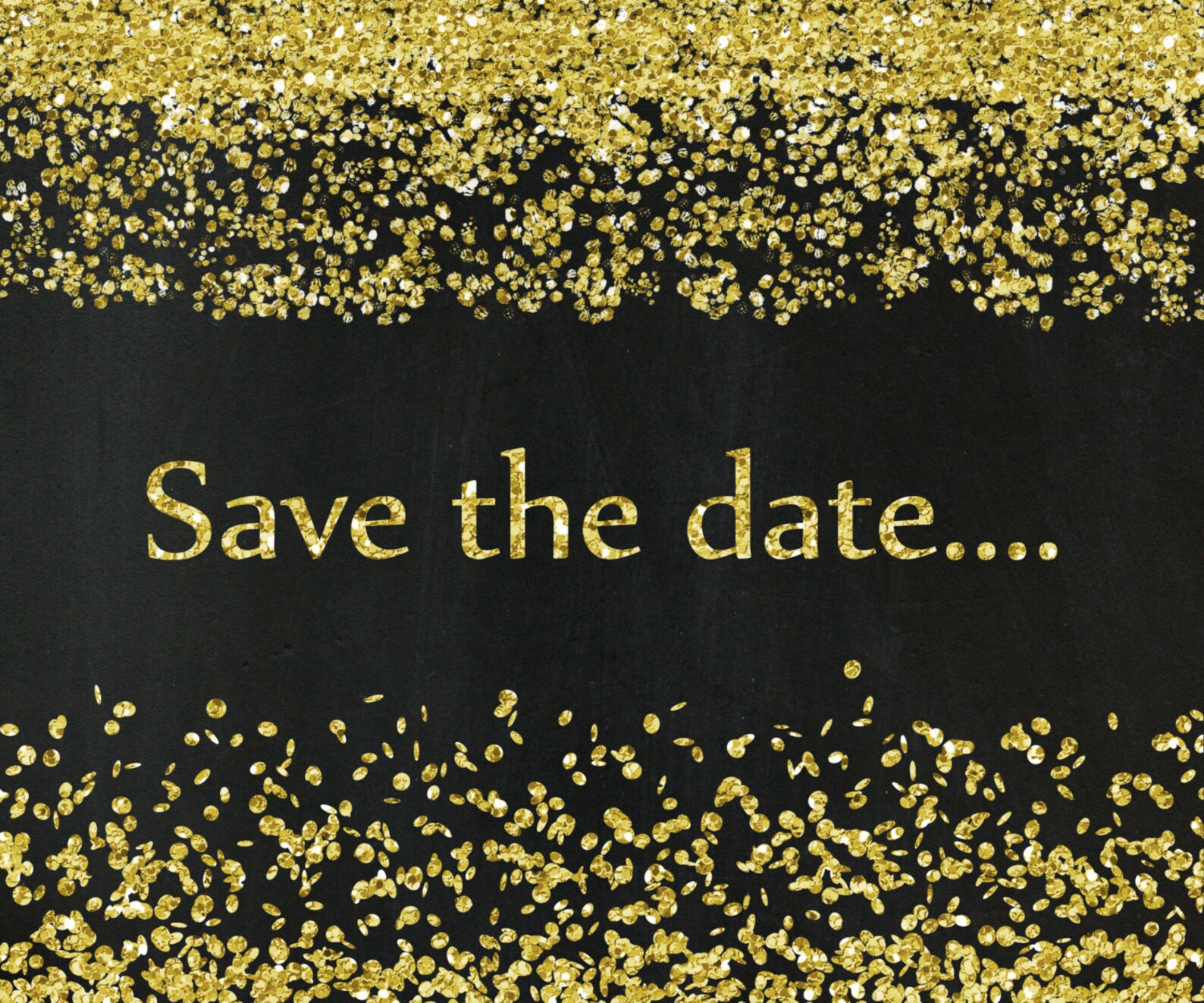 Gold Confetti Borders Clipart: glitter CONFETTI - Etsy