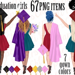 Graduation Girls,graduation Clipart,graduation Students,graduation ...
