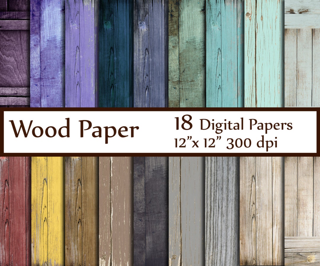 Wood Digital Paper: "wood Paper" Wood Backdrop Painted Wood Texture ...