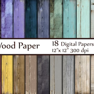 Wood Digital Paper: "wood Paper" Wood Backdrop Painted Wood Texture ...