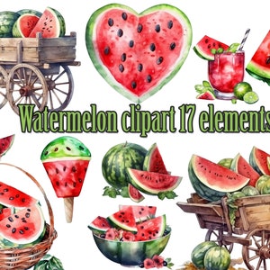 Watermelons Clipart,watercolor Watermelon,summer Fruit Png,watermelon ...