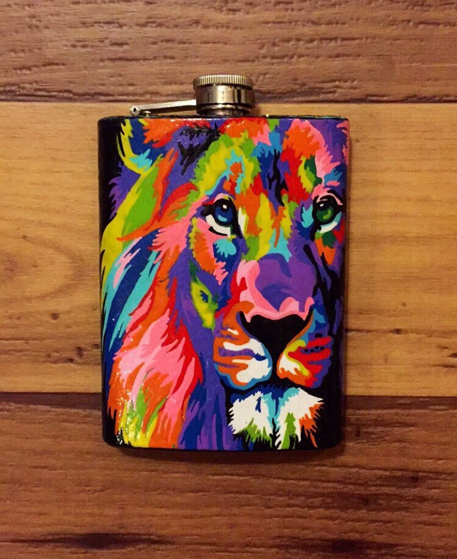 Custom Hand Painted Flask, Custom Hip Flask, Hand Painted Flagon, Hand ...