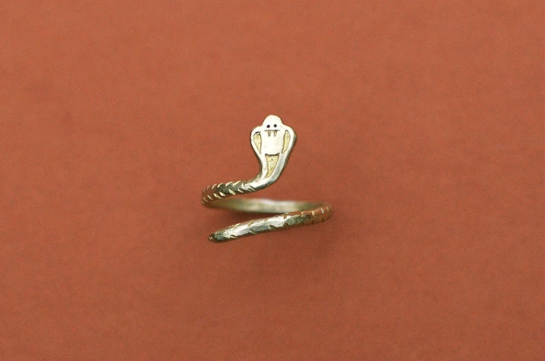Silly Cobra Snake Ring. Adjustable open ring | Etsy