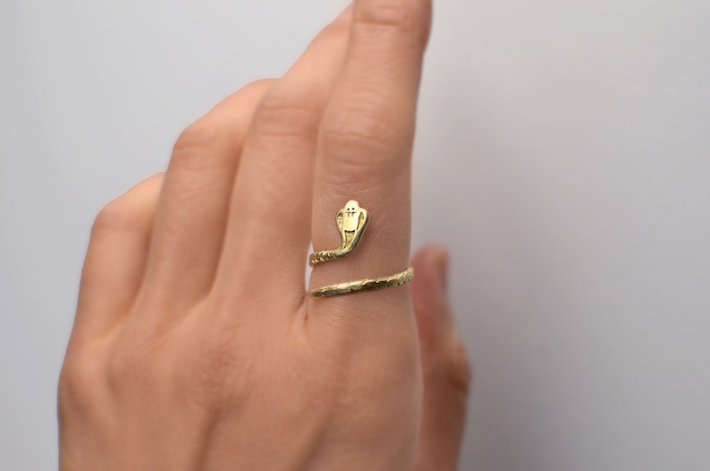 Silly Cobra Snake Ring. Adjustable Open Ring - Etsy
