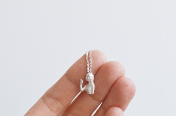 Goodbye. Silver Pendant Necklace. | Etsy