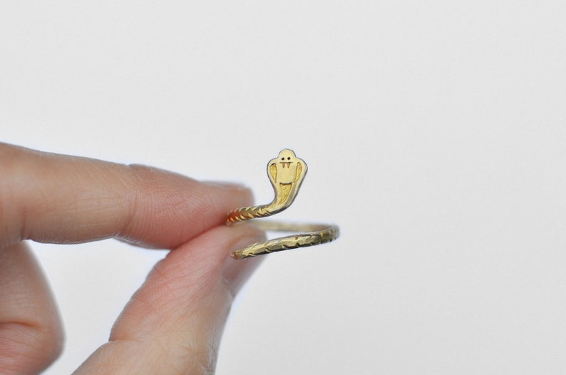 Silly Cobra Snake Ring. Adjustable open ring | Etsy