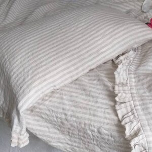 Linen Sheet With Ruffles Ruffled Linen Top Sheet Twin , Queen , King ...