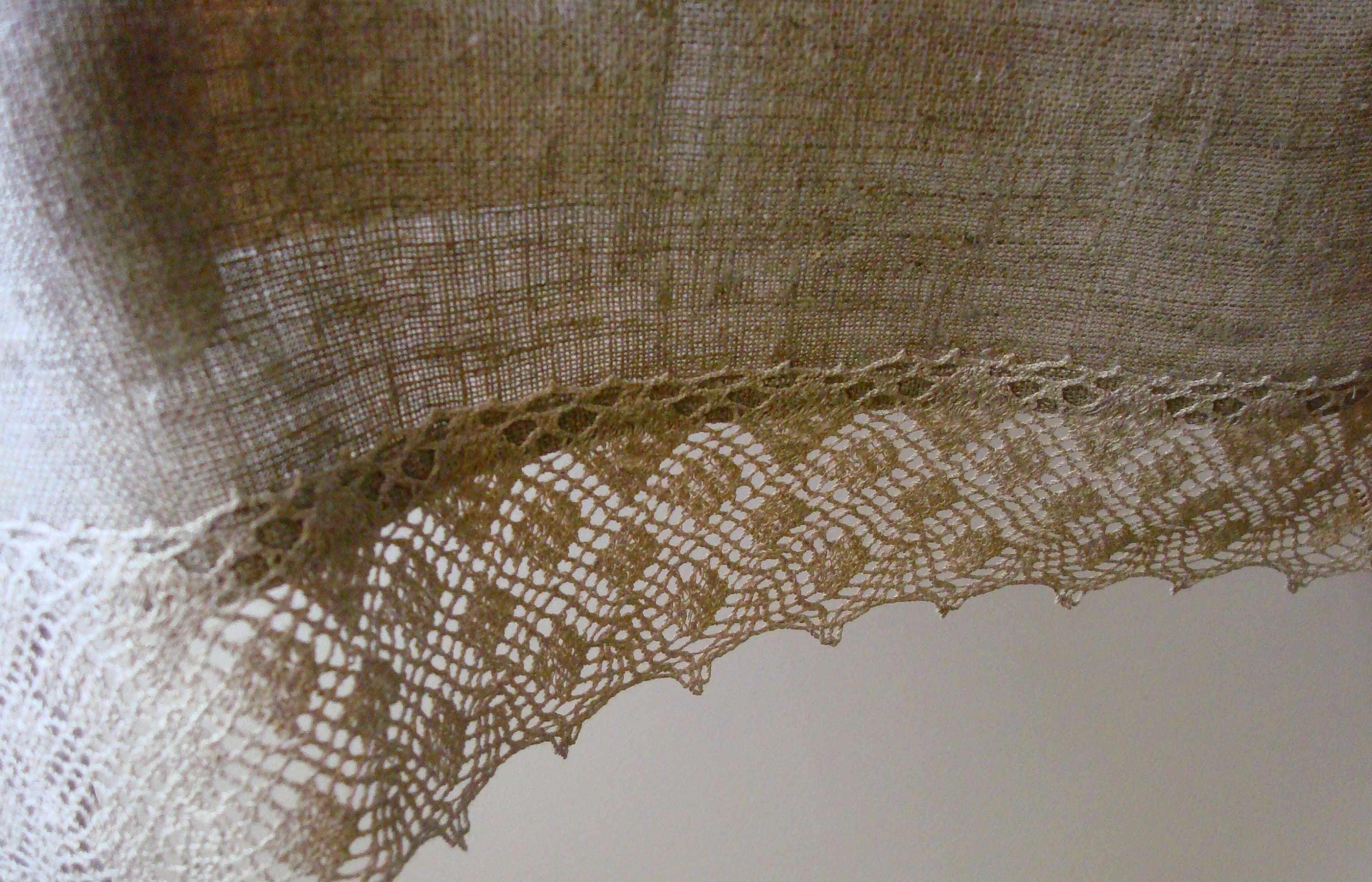 Round Tablecloth With Lace. Burlap Linen Tablecloth . Custom - Etsy
