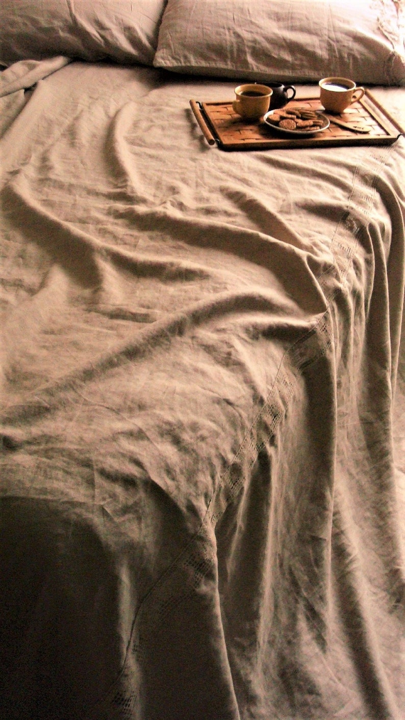 Linen Bedspread in Beige French Country Coverlet Softened - Etsy