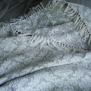 Damask Throw Blanket Summer Linen Blanket Duvet Stonewashed - Etsy