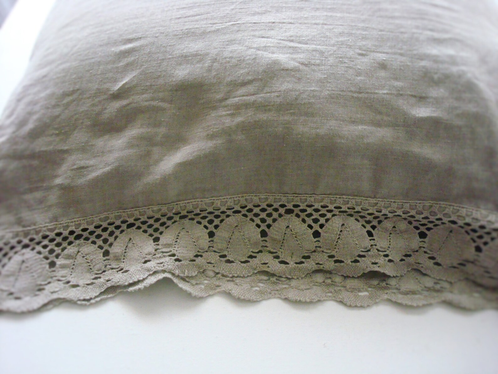 Pillowcase With Lace / Softened Linen Pillowcase Lace Trim - Etsy