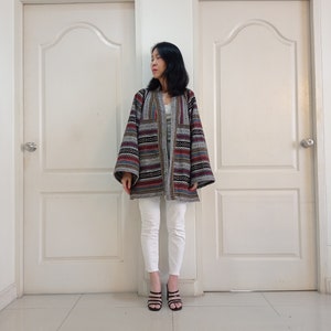 Big Size Unisex Vintage Tribal Hmong Hand Woven Cotton Jackets,kimono ...